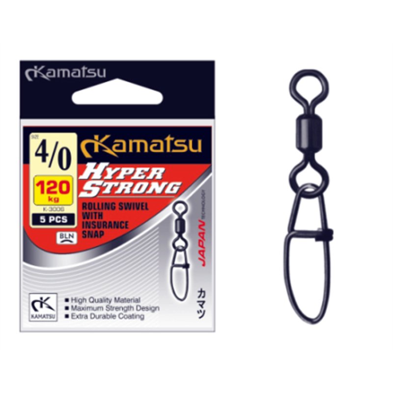 Swivel with snap Hyper Strong Swivel with Snap 3/0 90kg K-3006